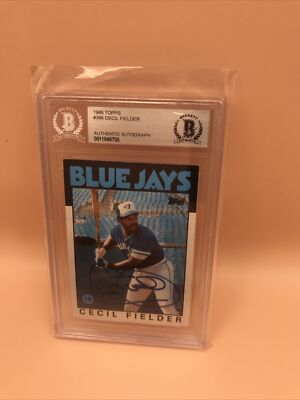 1986 Topps Cecil Fielder Rookie Card Authentic Auto BGS Authentic | eBay