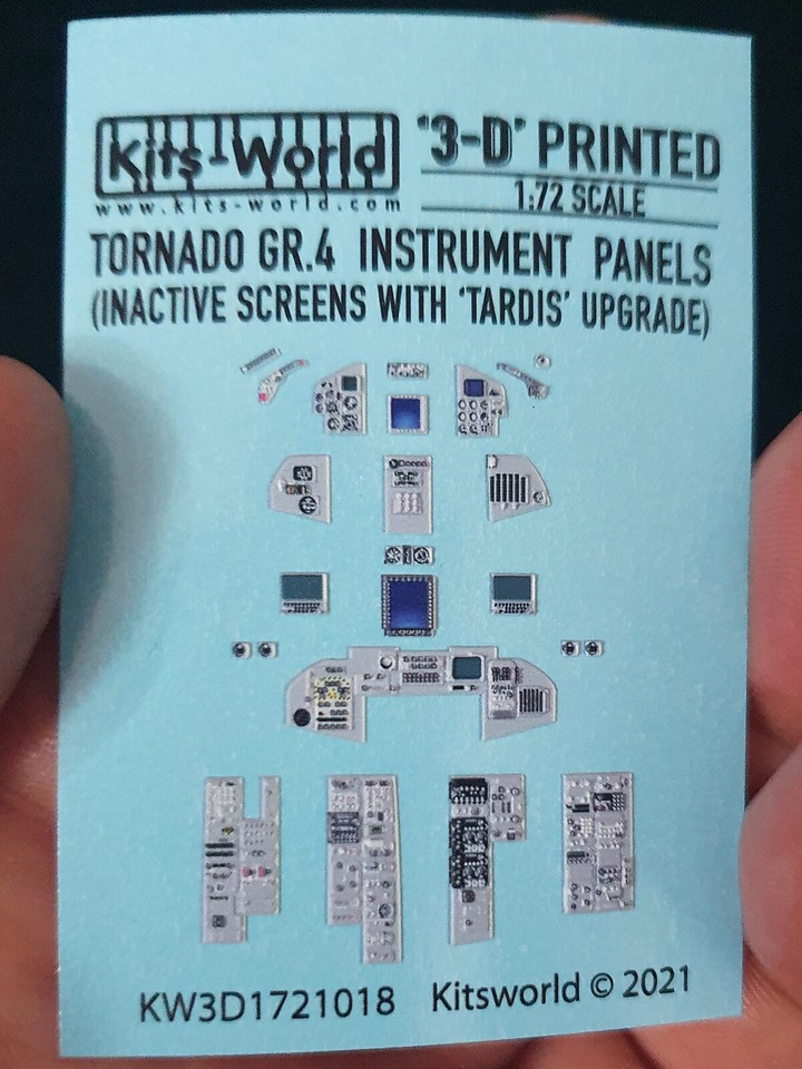 Kits World 3D1721018 1/72 Instrument Panel Panavia Tornado GR.4 TARDIS ...