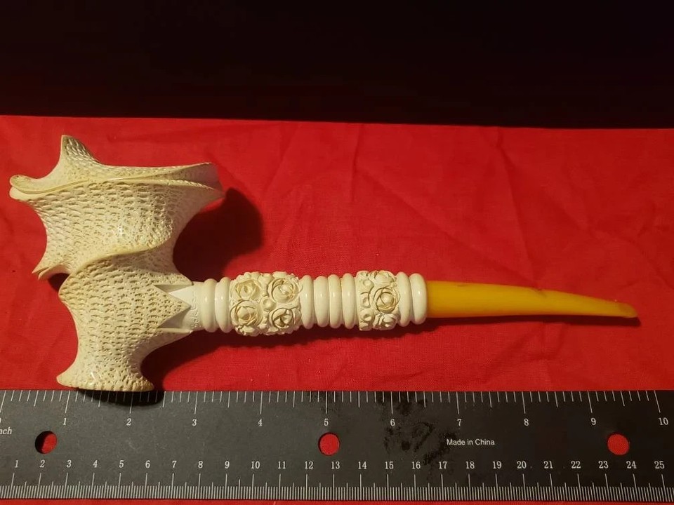 NEW Vintage Ismet Bekler Meerschaum Pipe Hand Carved Stairway To Heaven ...
