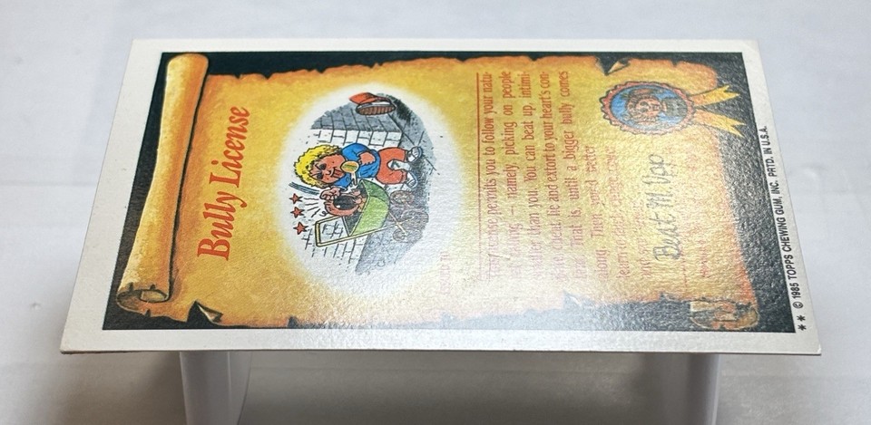 1985 Topps Garbage Pail Kids GPK - Series 2 #72b BRAINY BRIAN (EX) SEE ...