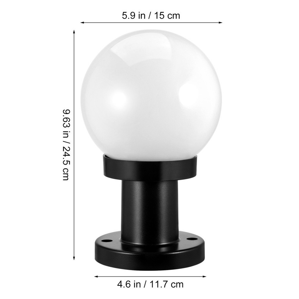 Acrylic Outdoor Post Light Fixture - Replacement Lamp Post Globe for ...