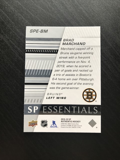 2019-20 SP Authentic - SP Essentials #SPE-BM Brad Marchand for sale online | eBay