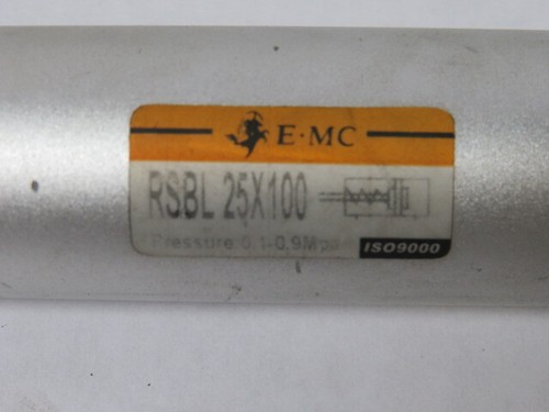 EMC RSBL-25X100 Pneumatic Air Cylinder Press 0.1-0.9MPa USED | eBay