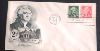2c THOMAS JEFFERSON LIBERTY SERIES COMBO G WASHINGTON ARTMASTER CACHET ...