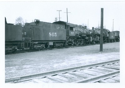 Vintage Seaboard Railroad #865 Steam locomotive in Yard | eBay
