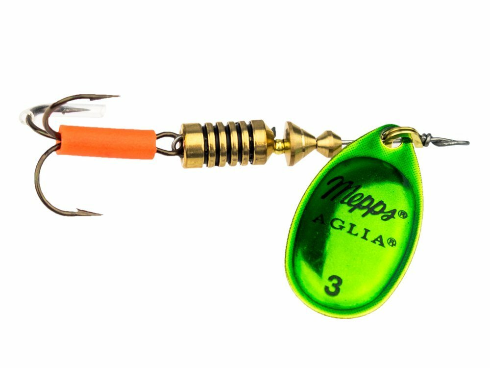 Mepps Aglia Platium Green #2 - #4 Lure Spinnerbait Trout Perch Pike | eBay