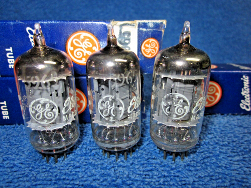 3pc Matched (Pair+1) GE 5965 Tubes NIB 1956 Date Codes Tested 12AT7 ...