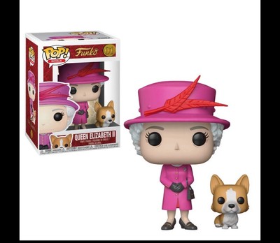 Funko Pop England's Royal Family - Queen Elizabeth w/ Corgi Figure w ...