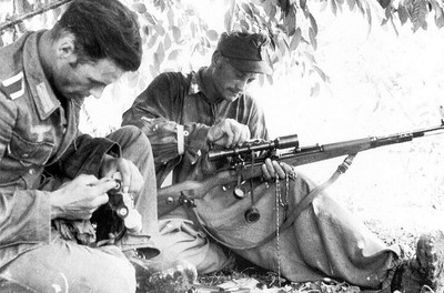 German Sniper PHOTO Mauser Rifle Wehrmacht World War 2 Soldier Germany ...