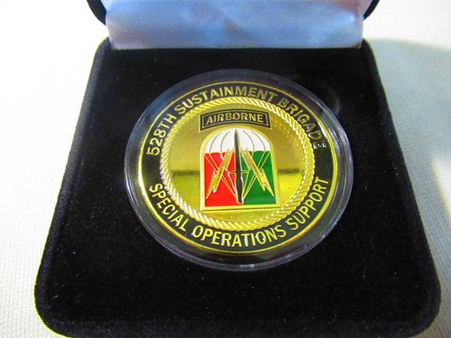 US ARMY 528th SUSTAINMENT BRIGADE Challenge Coin w/ Presentation Box ...