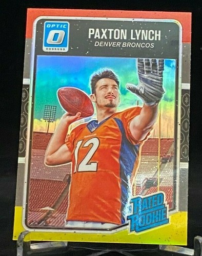 2016 Donruss Optic Rated Rookie Red Yellow #190 Paxton Lynch Denver ...