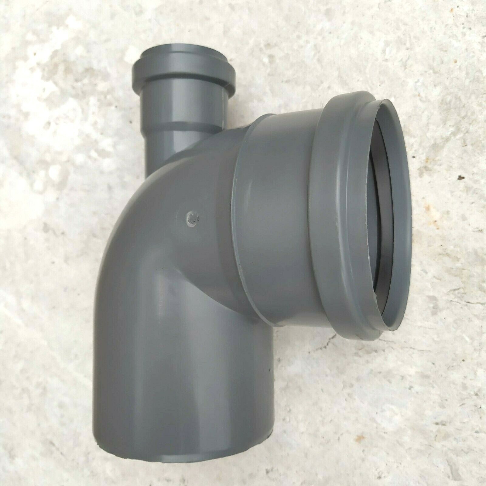 110 mm Soil Pipe Elbow Bend 90° Socket with 50 mm Inlet Sewer Waste ...