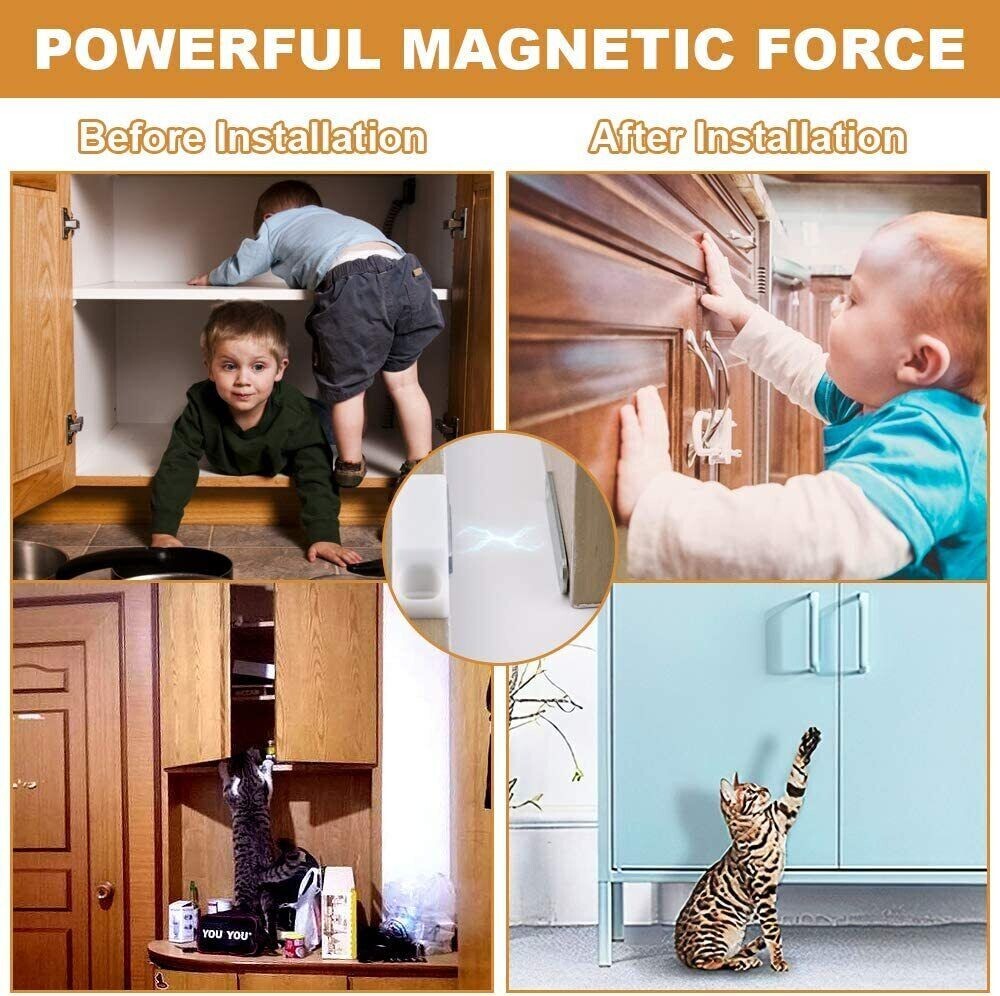 4x Large Magnetic Catch Heavy Duty 6kg Cupboard Cabinet Door Strong ...