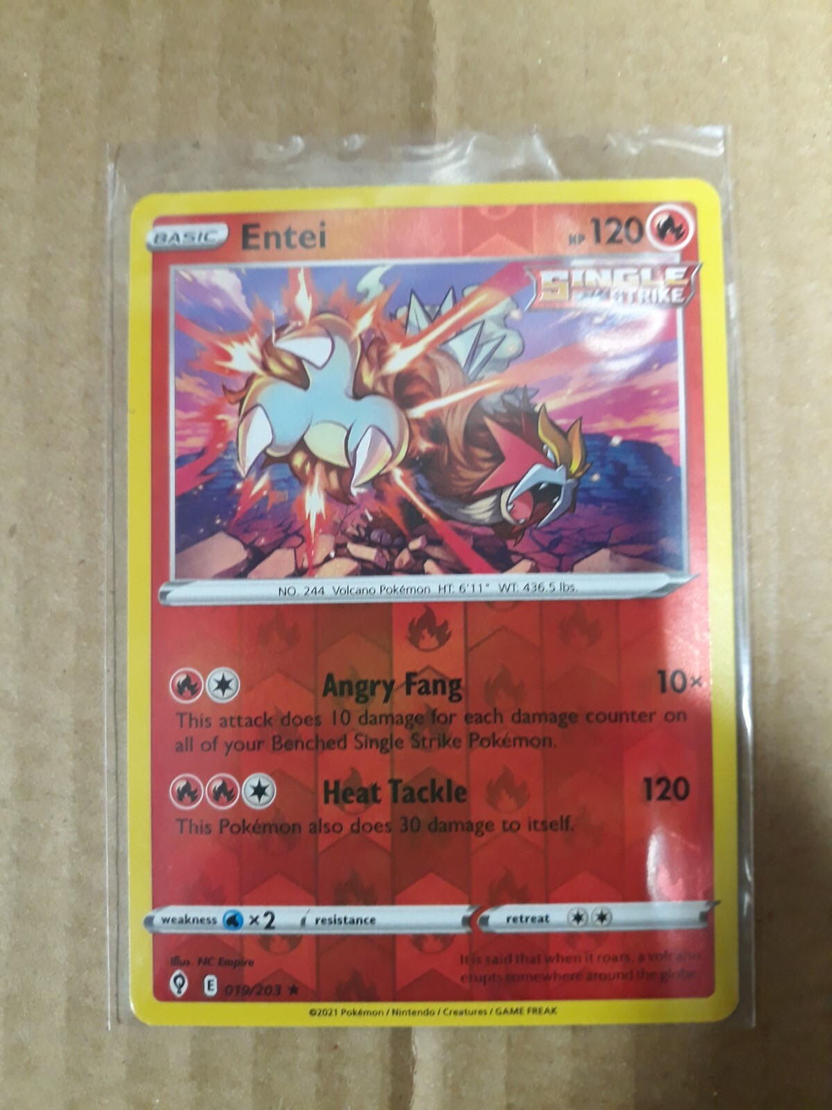 Pokémon TCG Entei Evolving Skies 019/203 Reverse Holo Holo Rare | eBay