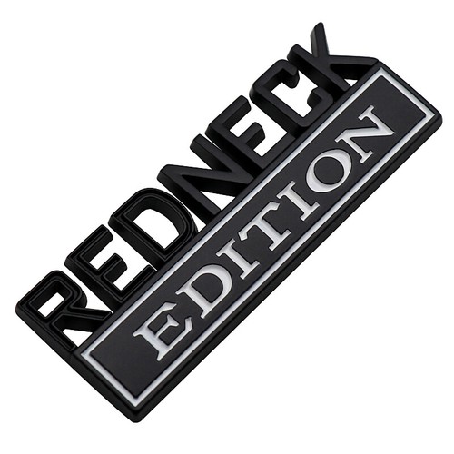 2pcs Black/White REDNECK EDITION Emblems Fender Badge Car Truck Decal ...