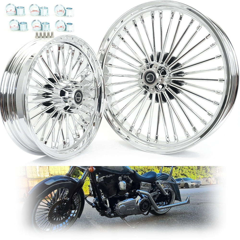 21X3.5 16X3.5 Fat Spoke Wheels Rims Set for Harley Softail Heritage ...