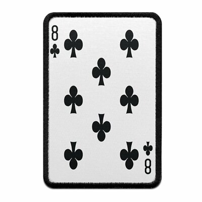 Eight of Clubs Card Embroidered Iron On Foto Patch | eBay