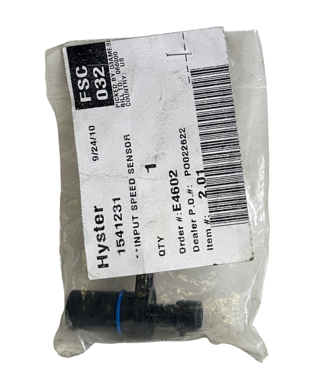 NEW HYSTER 1541231 / HY1541231 OEM INPUT SPEED SENSOR TISS FOR FORKLIFT | eBay