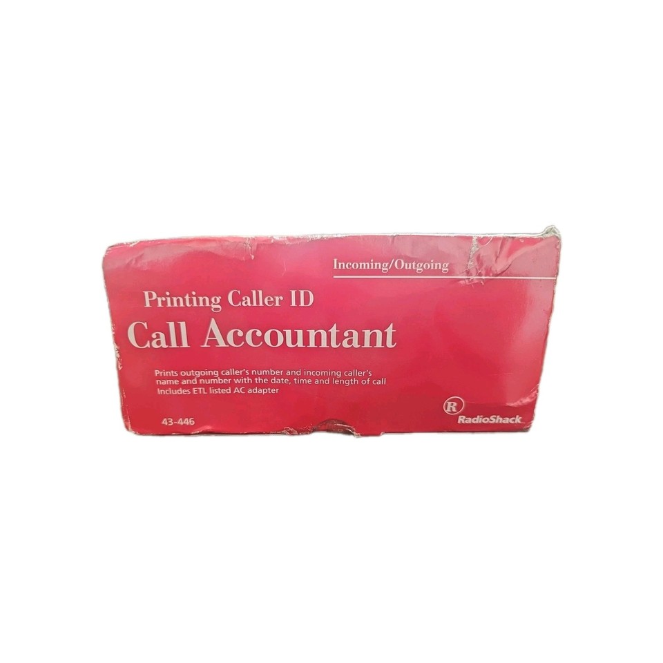 Vintage Printing Caller ID Call Accountant 43-446 Radio Shack NEW IN ...