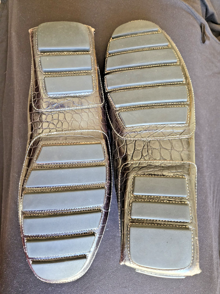 Cole Haan Brown Leather Croc Print Mens Size 11M Driving Moccasin ...