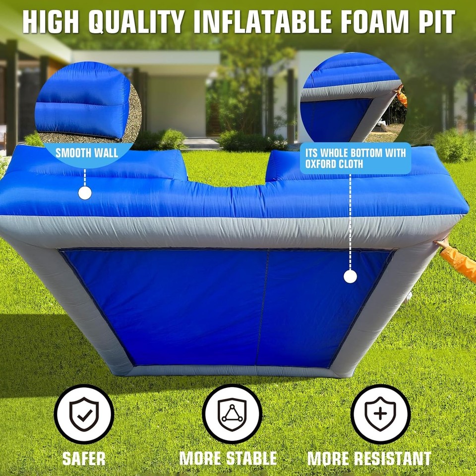 Foam Ball Pit Blue Ball Pit 10X10Ft with Built-In Fan Ball Pit ...