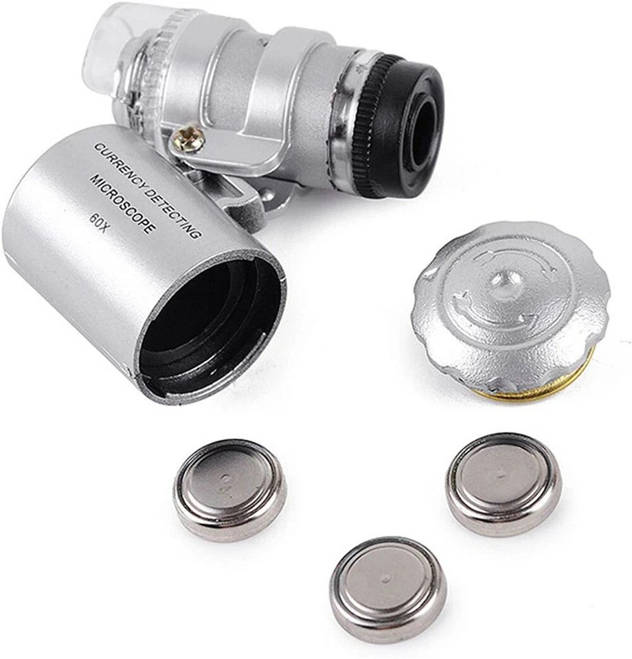 60X Magnifying Loupe Jewelry Jewelers Pocket Magnifier Loop Eye Glass ...