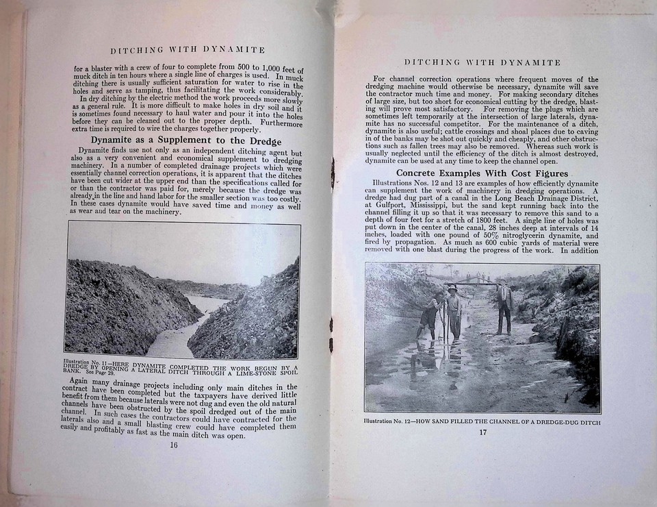 1922 DuPont Ditching with Dynamite Technical Booklet Explosives ...