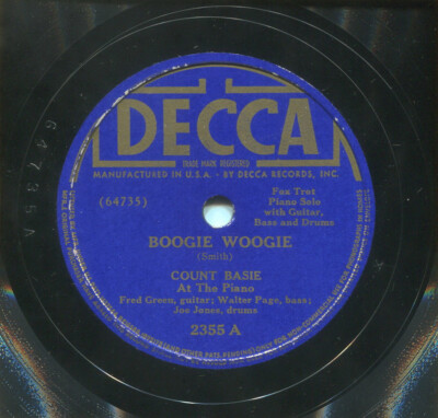 COUNT BASIE ( Boogie Woogie / How Long Blues ) JAZZ 78 RPM RECORD | eBay