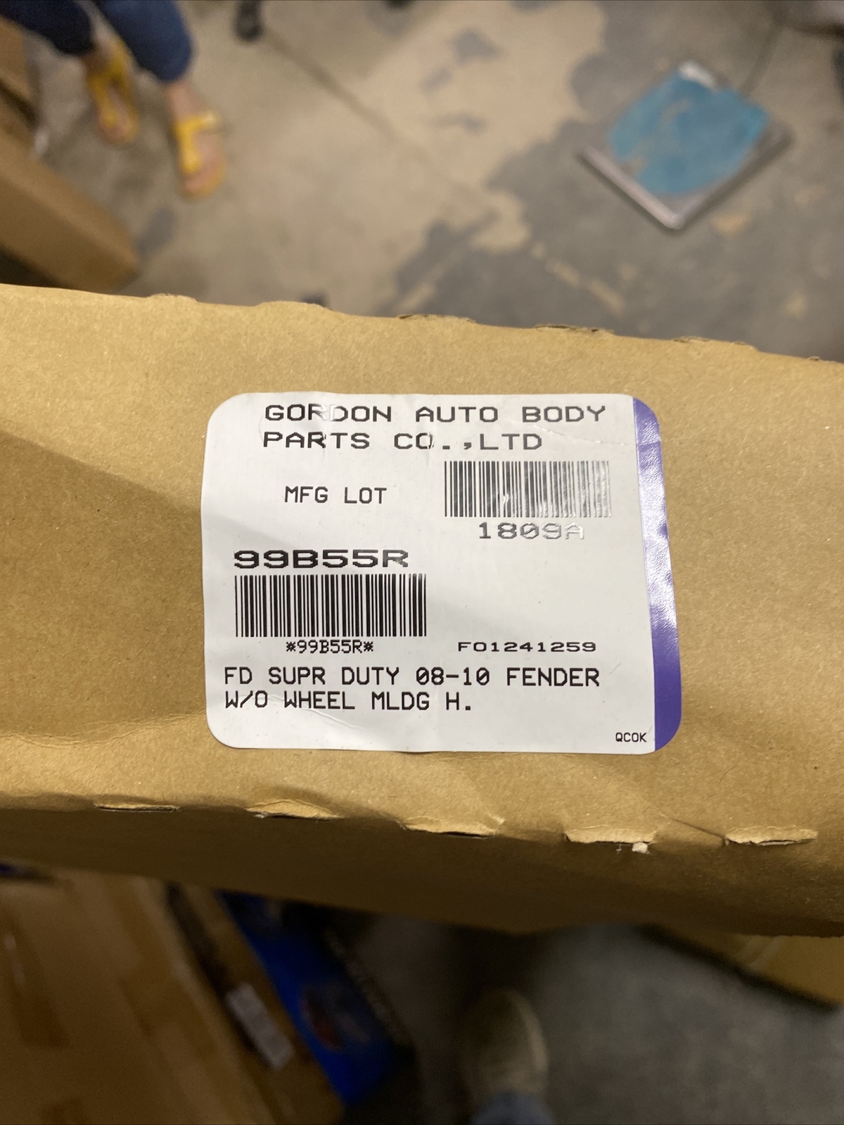 Gordon Auto body co. Right front fender for 08-10 Ford Superduty. New ...