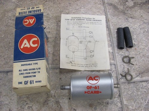 NOS AC GF-61 GF61 Fuel Filter 1966 66 Corvette Chevelle 327 854583 ...