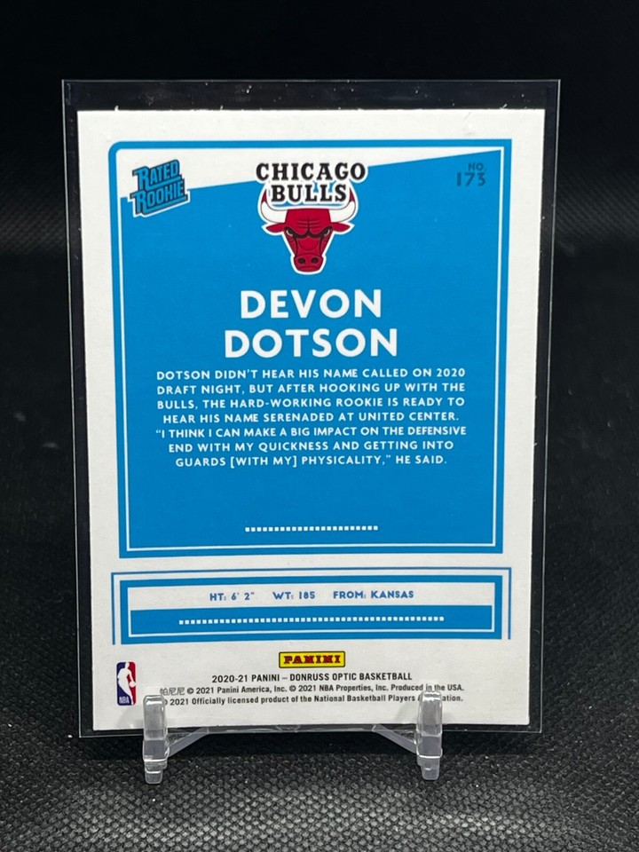 2020-21 Donruss Optic Basketball Rated Rookie Devon Dotson #175 RC ...