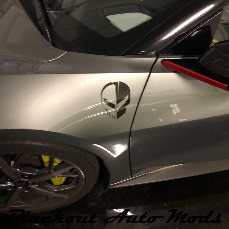 2020-23 C8 Corvette Jake Front Fender Decals Vinyl Stickers Gloss Black ...