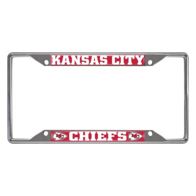 New NFL Kansas City Chiefs Premium Chrome Metal Auto License Plate ...