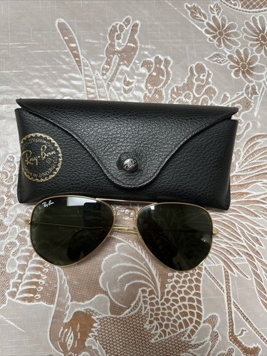 Ray Ban sunglasses aviator Green Lenses gold Frame Biden Style | eBay