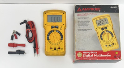 Amprobe IP67 Heavy Duty Digital Multimeter Yellow Kit HD110C ...