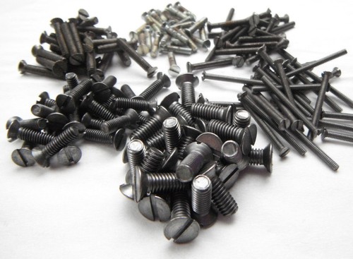 BA COUNTERSUNK STEEL SLOTTED SCREWS 2BA 4BA 5BA 6BA 7BA 8BA 10BA Pack ...