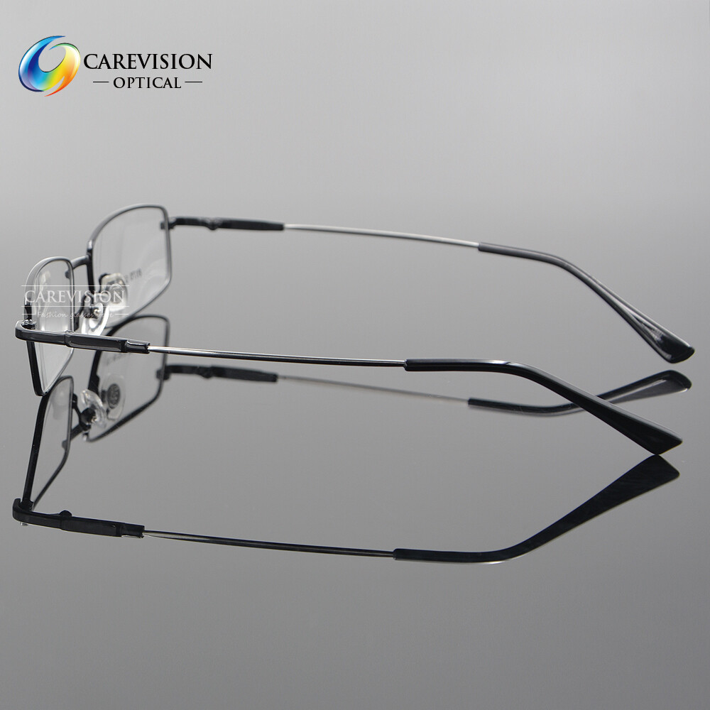 Men's Titanium Alloy Full Rim Flexible Eyeglasses Frame Rectangle ...
