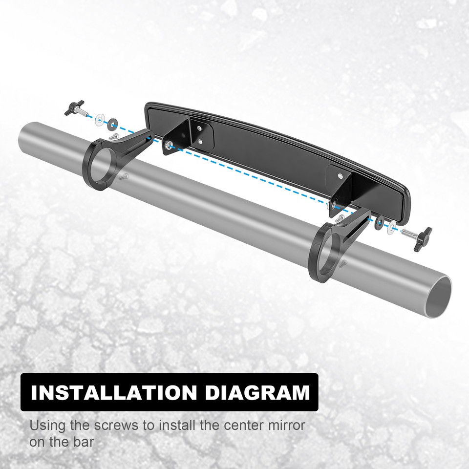 WEISEN Racing Side Mirrors+15" Center Mirror For Polaris RZR 570 800 ...