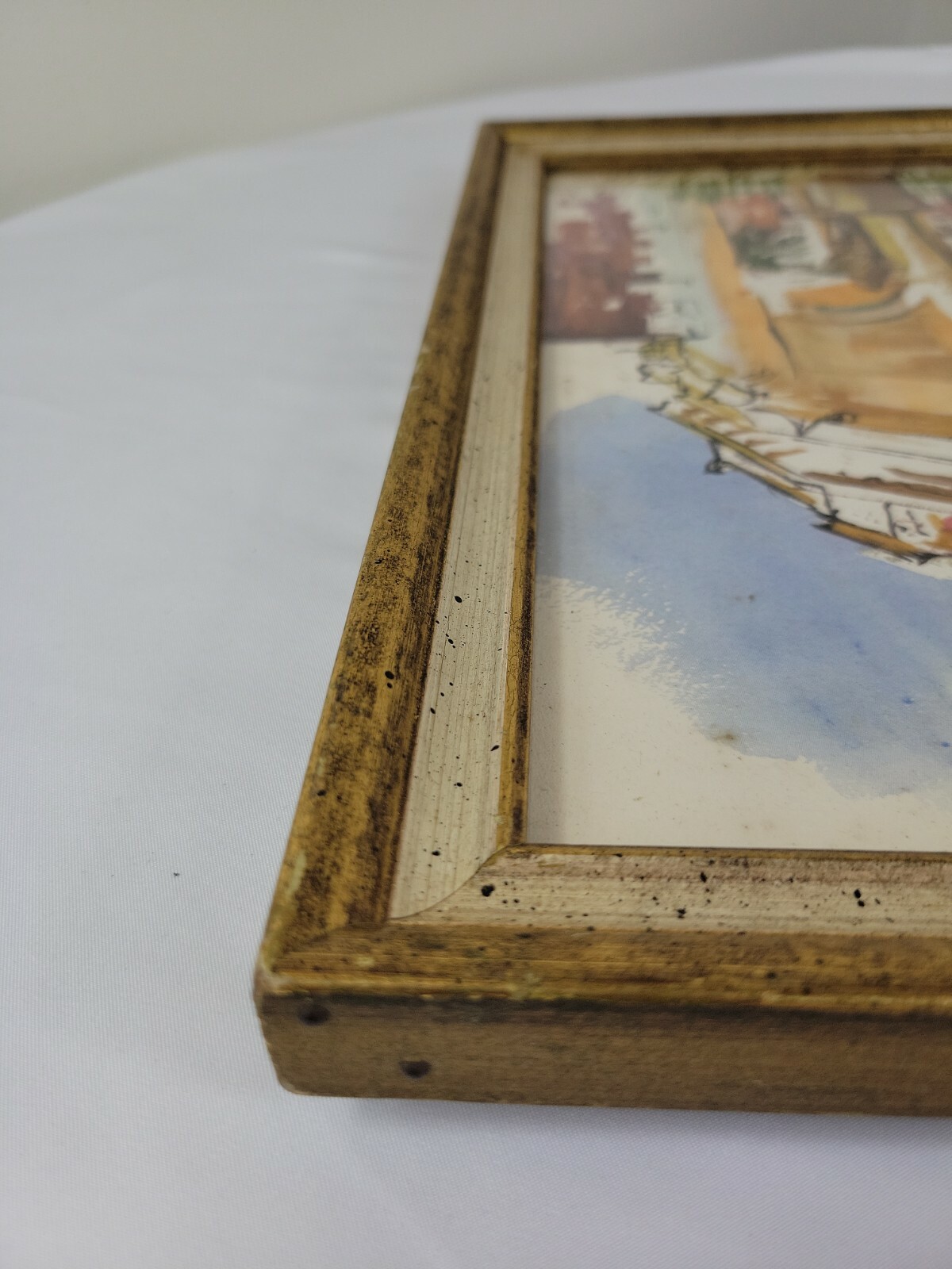 CECILE RYDEN JOHNSON The Old Square in Spanish Town VINTAGE Watercolor ...