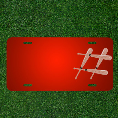 Custom Personalized License Plate With Add Names To Bats Baseball Sport ...
