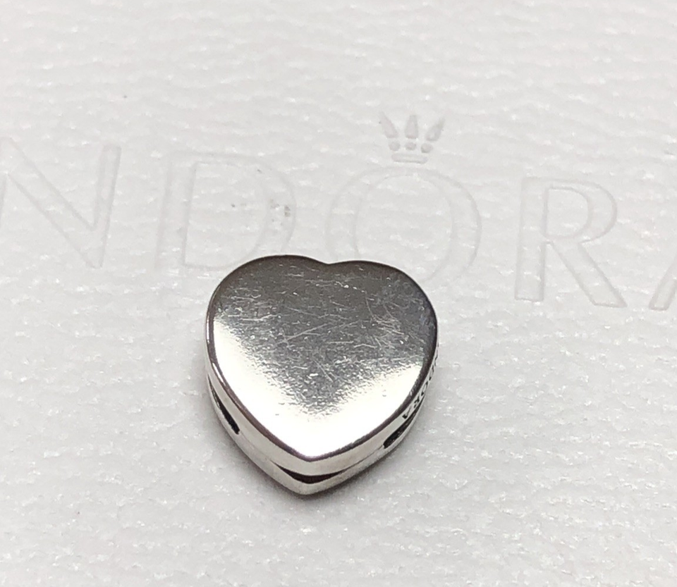RETIRED PANDORA REFLEXIONS Pavé Heart Clip Charm #798684C01 | eBay