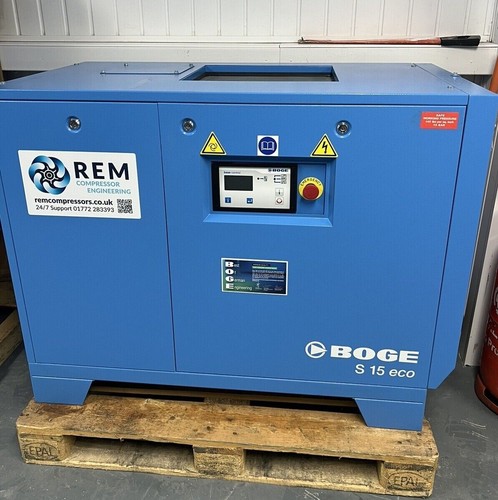 Boge S15 15kW Screw Compressor 10 Bar Ex Demo - 90 Hours, Mint Cond. 12 ...