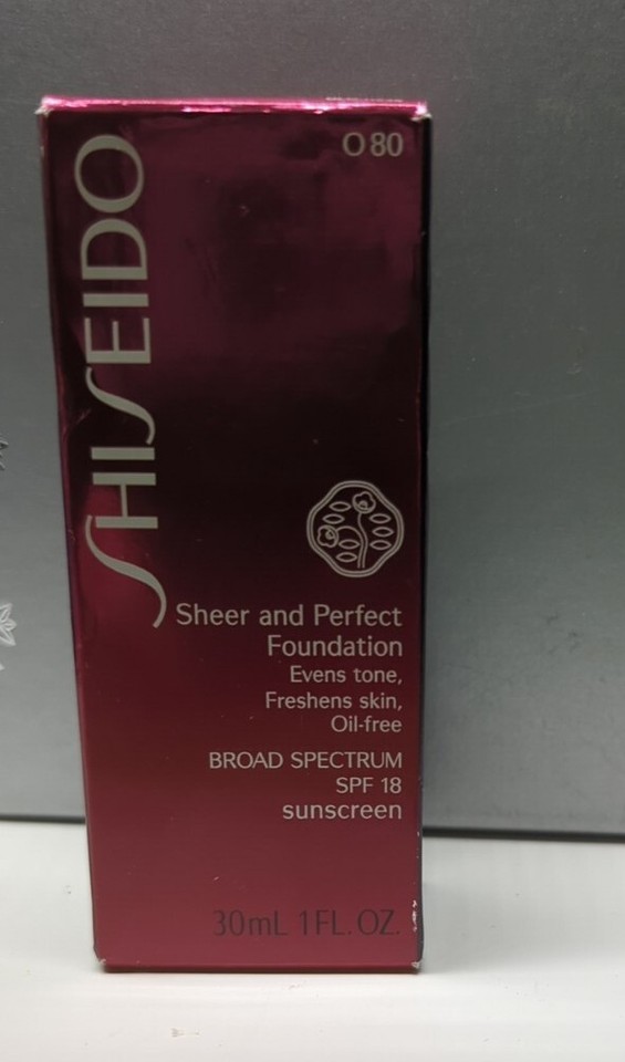 Shiseido Sheer and Perfect Foundation Oil Free SPF 18 Deep Ochre O80 ...