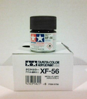 Tamiya acrylic paint XF-56 Metallic Grey. 10ml Mini. | eBay