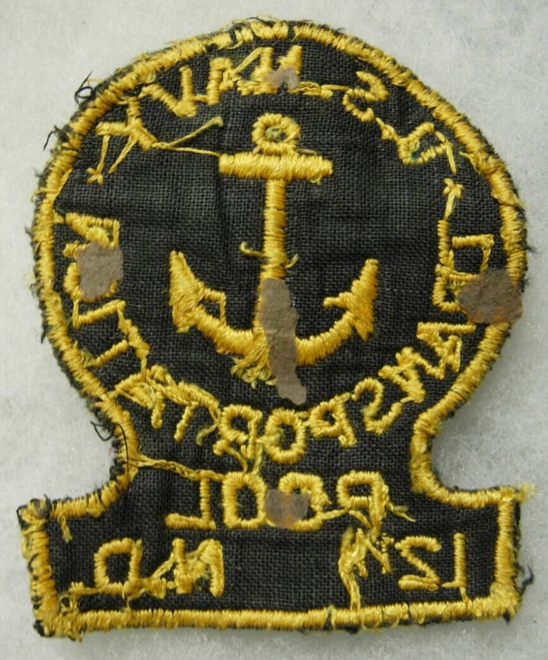 WW2 USN 12th Navy District Transportation Pool Wool Patch TG | eBay