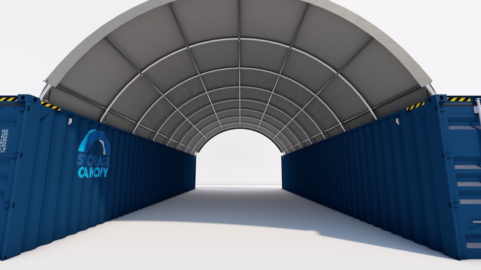 20W-40L-6.5H(ft) Shipping Container Roof Quonset Hut Shed Hoop Barns ...