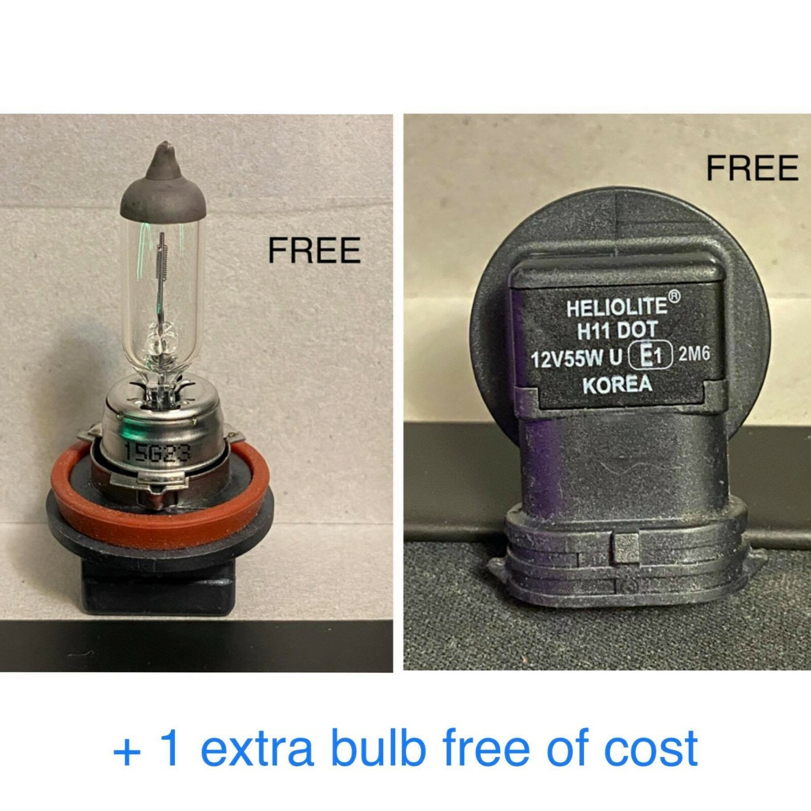 2 - OSRAM H11 64211 L+ DOT Halogen Headlight Lamp Bulb 12v 55w Used ...