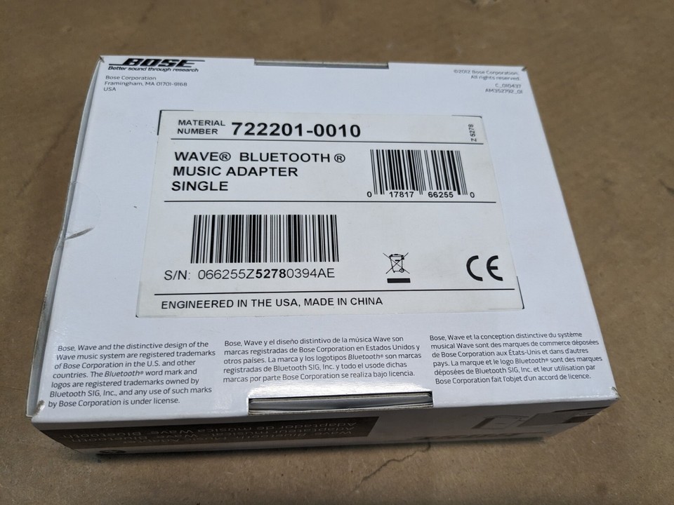 NEW Bose Wave Bluetooth Adapter for Wave Music System III IV Wave Radio ...