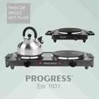 Progress Twin Hot Plate Electric Portable Tabletop Cooker Kitchen Hob ...