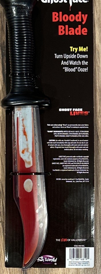 Scream Ghost Face Bloody Blade Ghost Face Lives Oozing Blood Knife | eBay